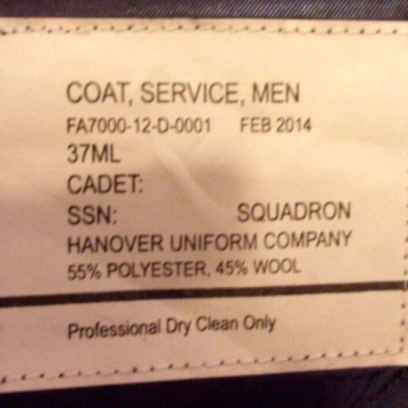 Suits & Blazers | Authorized Usafa Cadet Rotc Usaf Us Air Force Dress ...